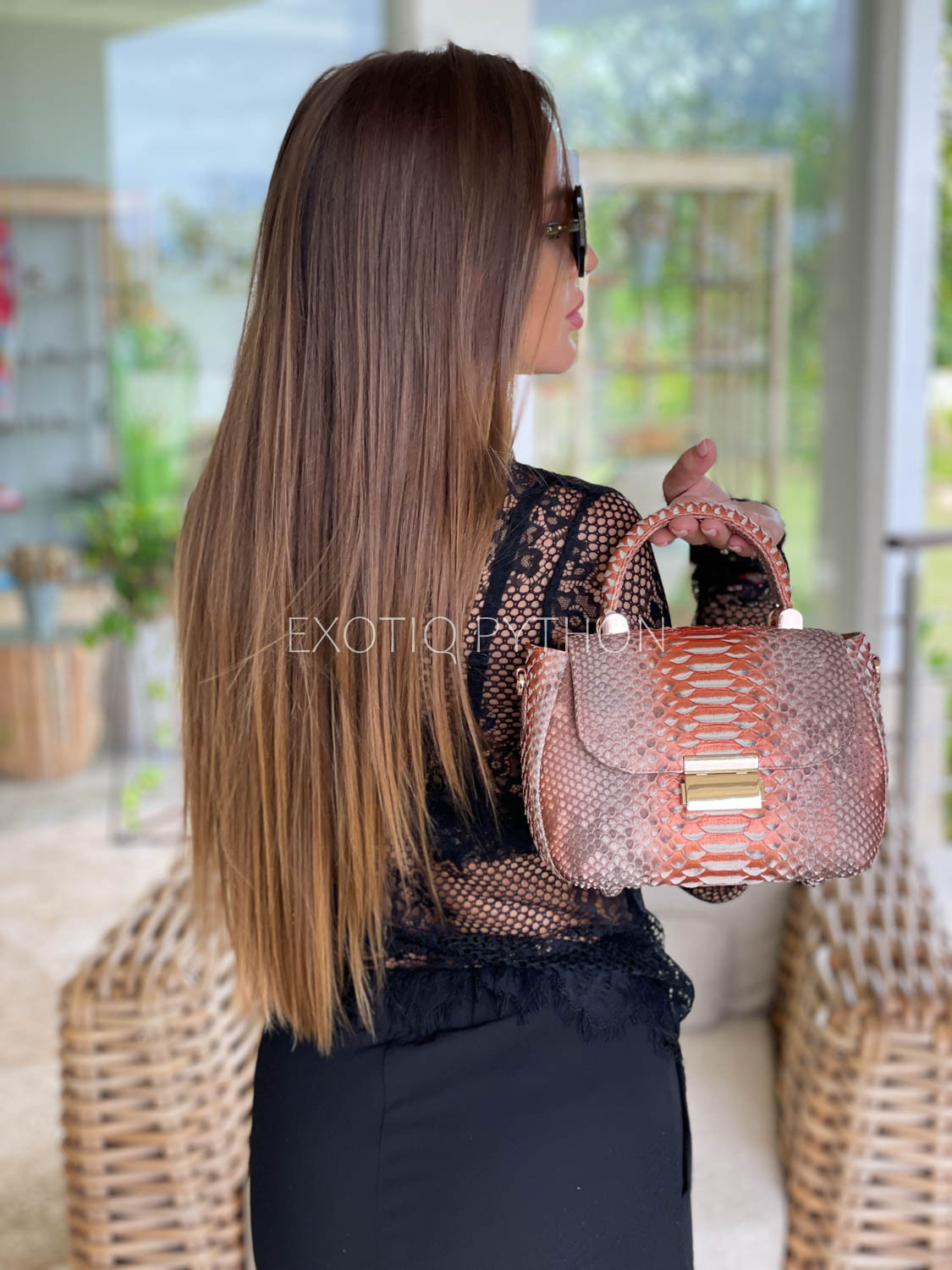 Сумка из кожи питона BG-438 - «EXOTIQ PYTHON»
