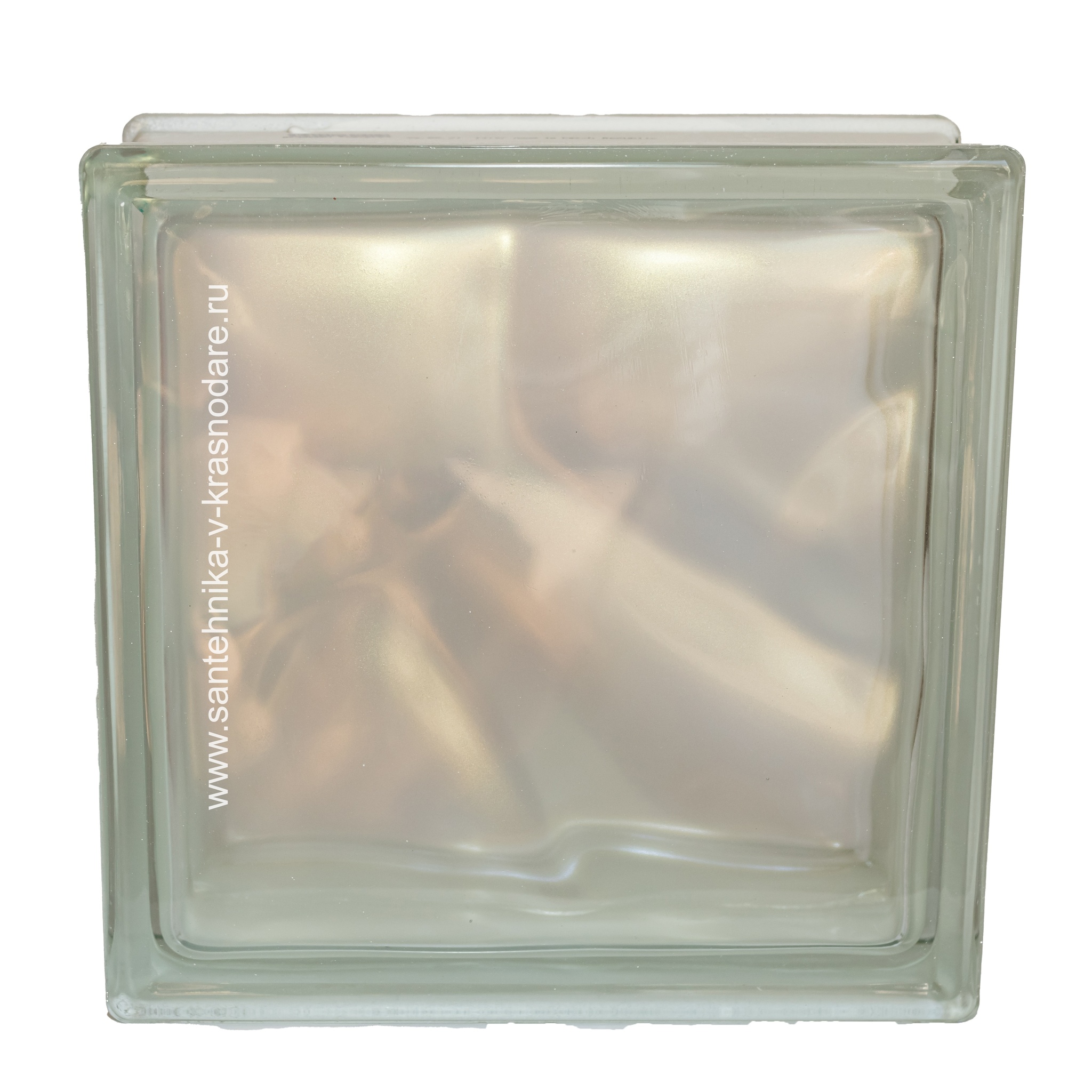 Купить Стеклоблок перламутровый золотой волна Vitrablok 19х19x8 в ...