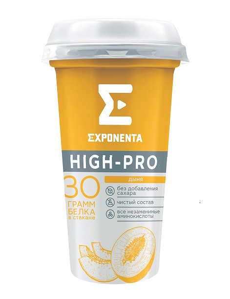 Напиток кисломолочный "Exponenta High-Pro" Дыня обезжиренный 250г. Горецкий ПК - купить с ...
