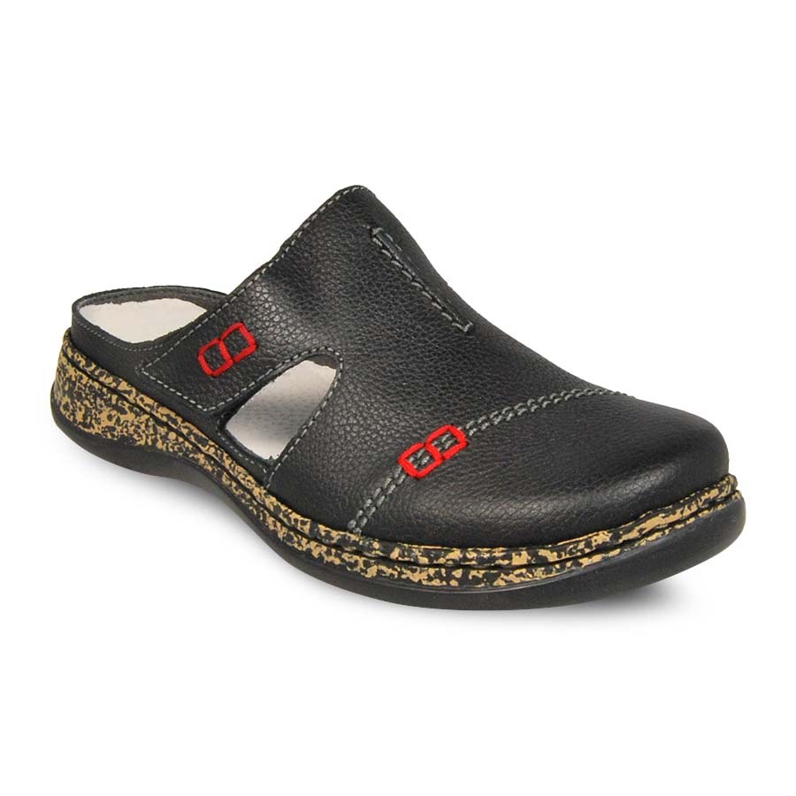 Женские сабо (артикул 46362-00) черного цвета от брэнда Rieker