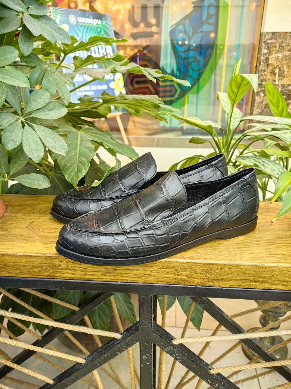 Мужские лоферы из кожи крокодила SH-195 - EXOTIQ PYTHON