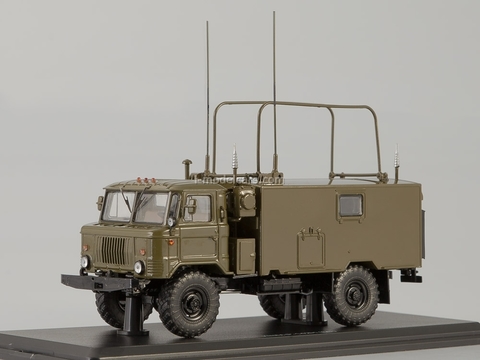 GAZ-66 Command-staff vehicle KShM R-142N khaki 1:43 Start Scale Models ...