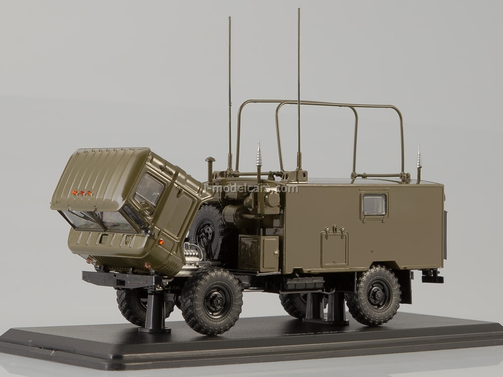 GAZ-66 Command-staff vehicle KShM R-142N khaki 1:43 Start Scale Models ...