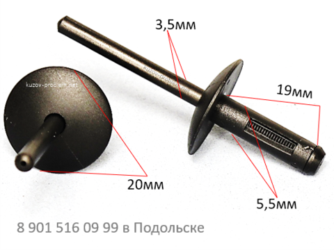 6279 Заклепка пластиковая BMW