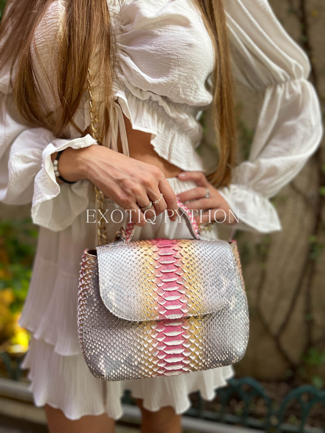 Сумка из кожи питона - BG-499 - EXOTIQ PYTHON