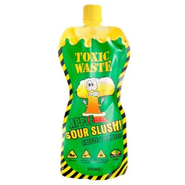 Напиток со вкусом яблока Toxic Waste Apple Sour Slushy, 250 мл – купить ...