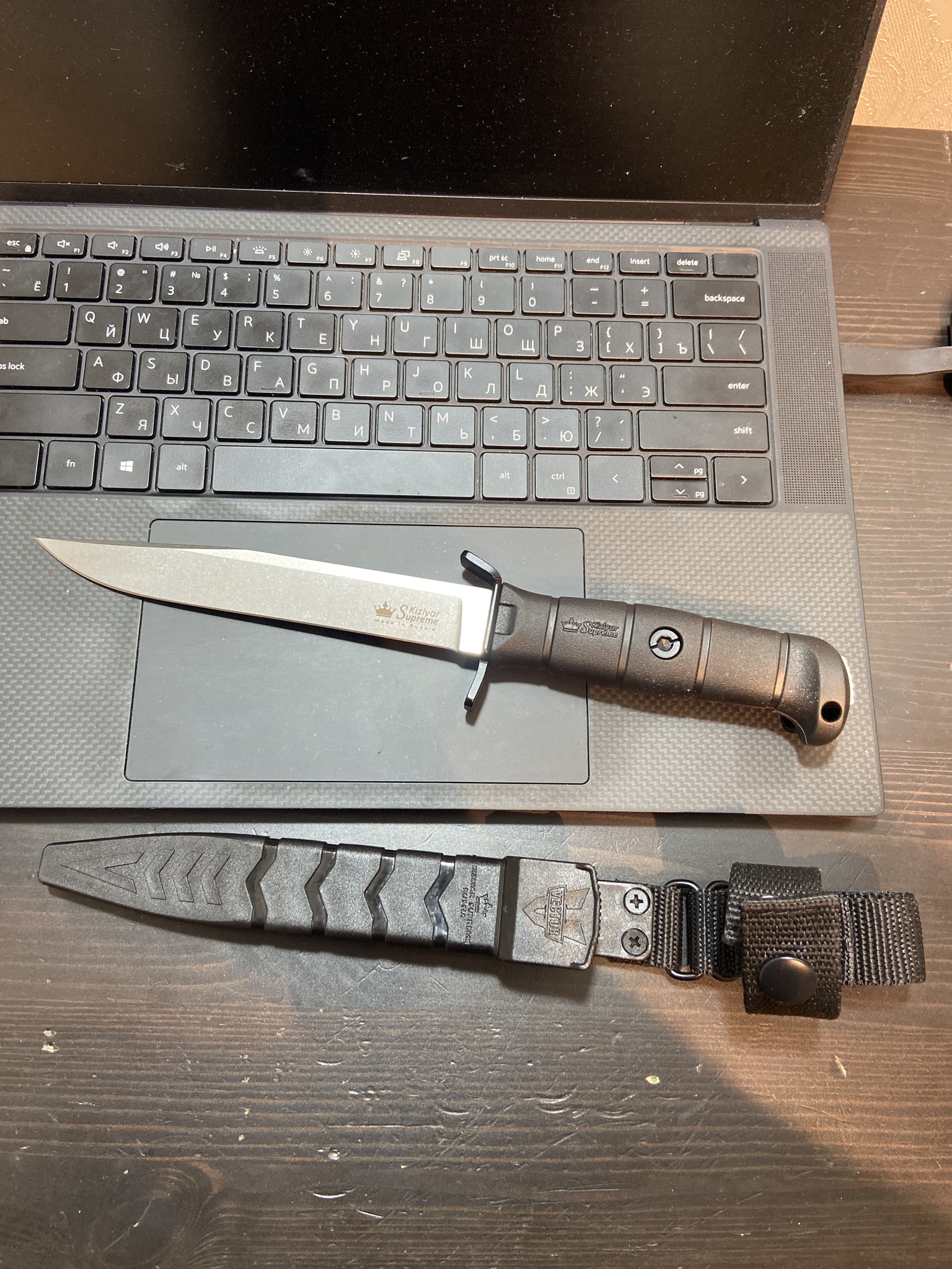 Тактический нож Vector Elmax (Cryo) StoneWash Black - Kizlyar Supreme