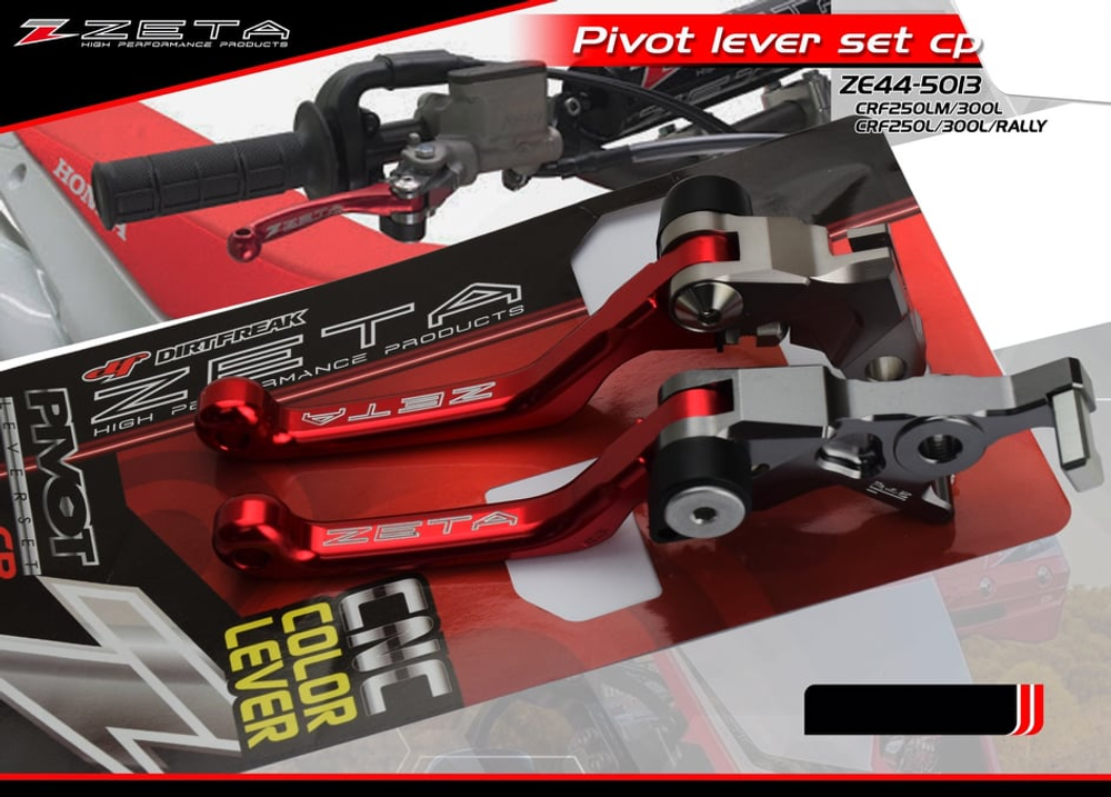 ZE44 Clutch+Brake lever set zeta 3' fingers. Honda CRF250-300-L-M-Rally ...