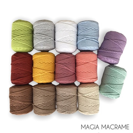 Верёвка трехпрядная хлопок | MAGIA MACRAME