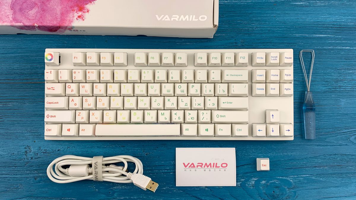 Varmilo VA87M Double Rainbow Cherry MX Blue (mini USB) — купить на ...