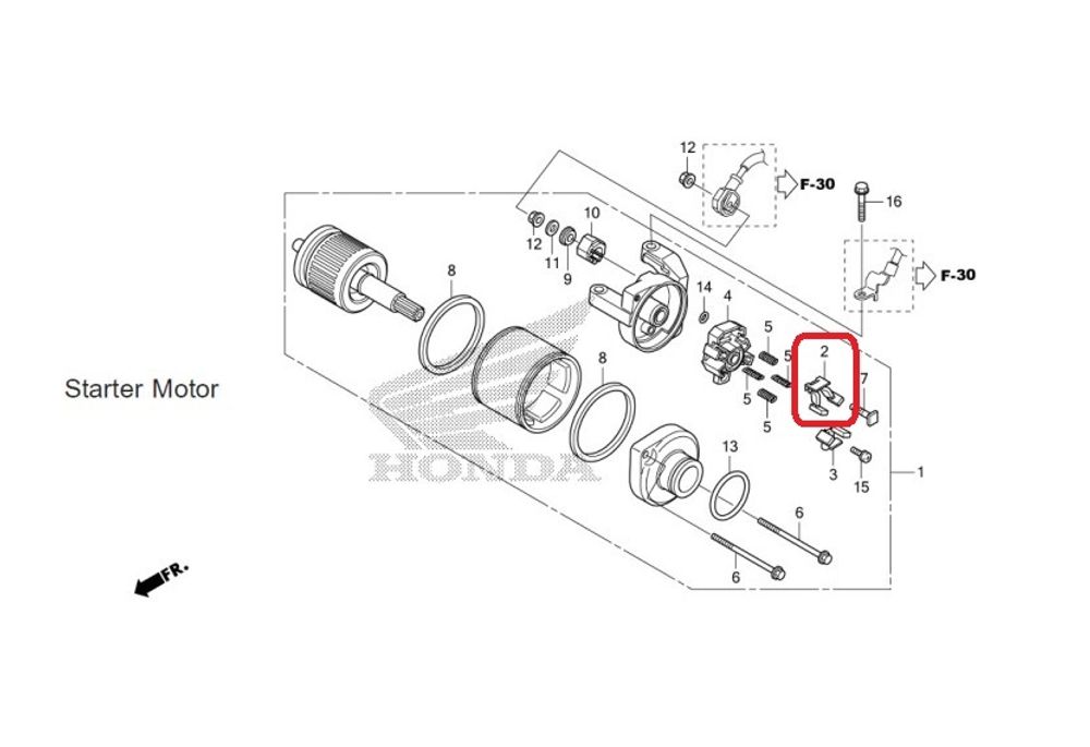 31201-MEW-921. BRUSH SET A, CARBON - buy | OEM spare parts from ...