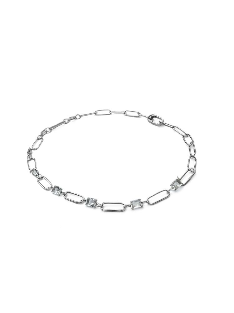 Серебряное массивное колье-чокер «Лед»