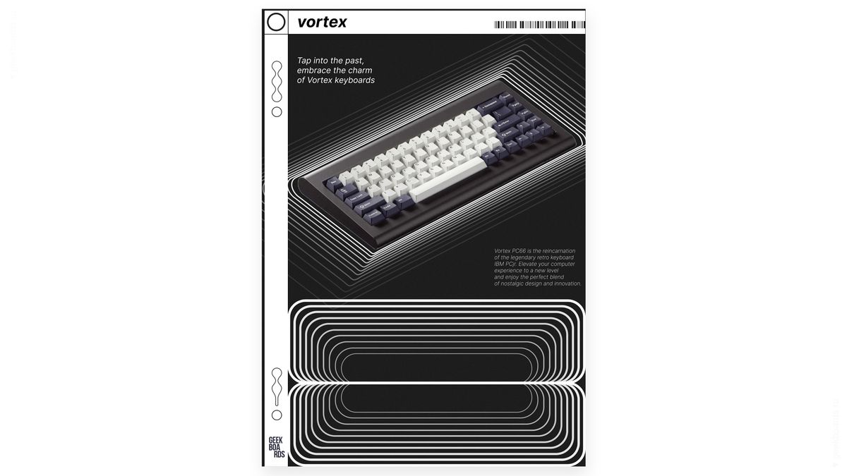 Постер Geekboards «Vortex Waves» — купить на сайте профессиональных клавиатур Geekboards