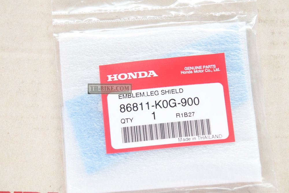 86811-K0G-900. EMBLEM, LEG SHIELD - buy | OEM spare parts from Thailand ...